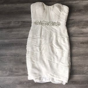 Cache | Dresses | Embellished White Cocktail Dress Cache | Poshmark